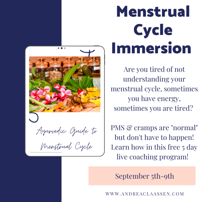 Menstrual Phase Tips ⋆ Andrea Claassen